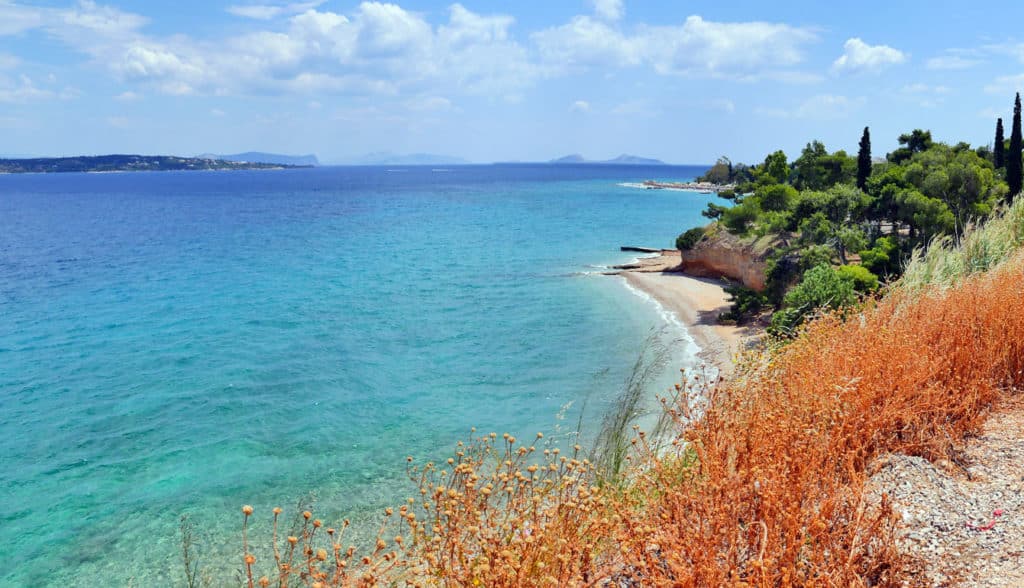 Tour de l'île et des plages de Spetses à vélo, îles Saroniques (Grèce)